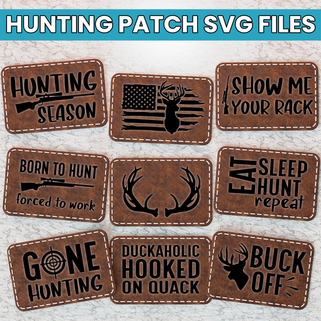 Hunting Patches Svg Files, Hunter Hat Patch Laser Cut File, Hunting ...