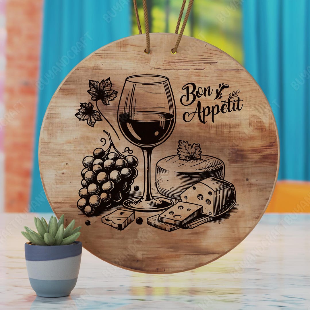 Bon Appetit Charcuterie Board Laser Engraving SVG (digital Download) - Etsy