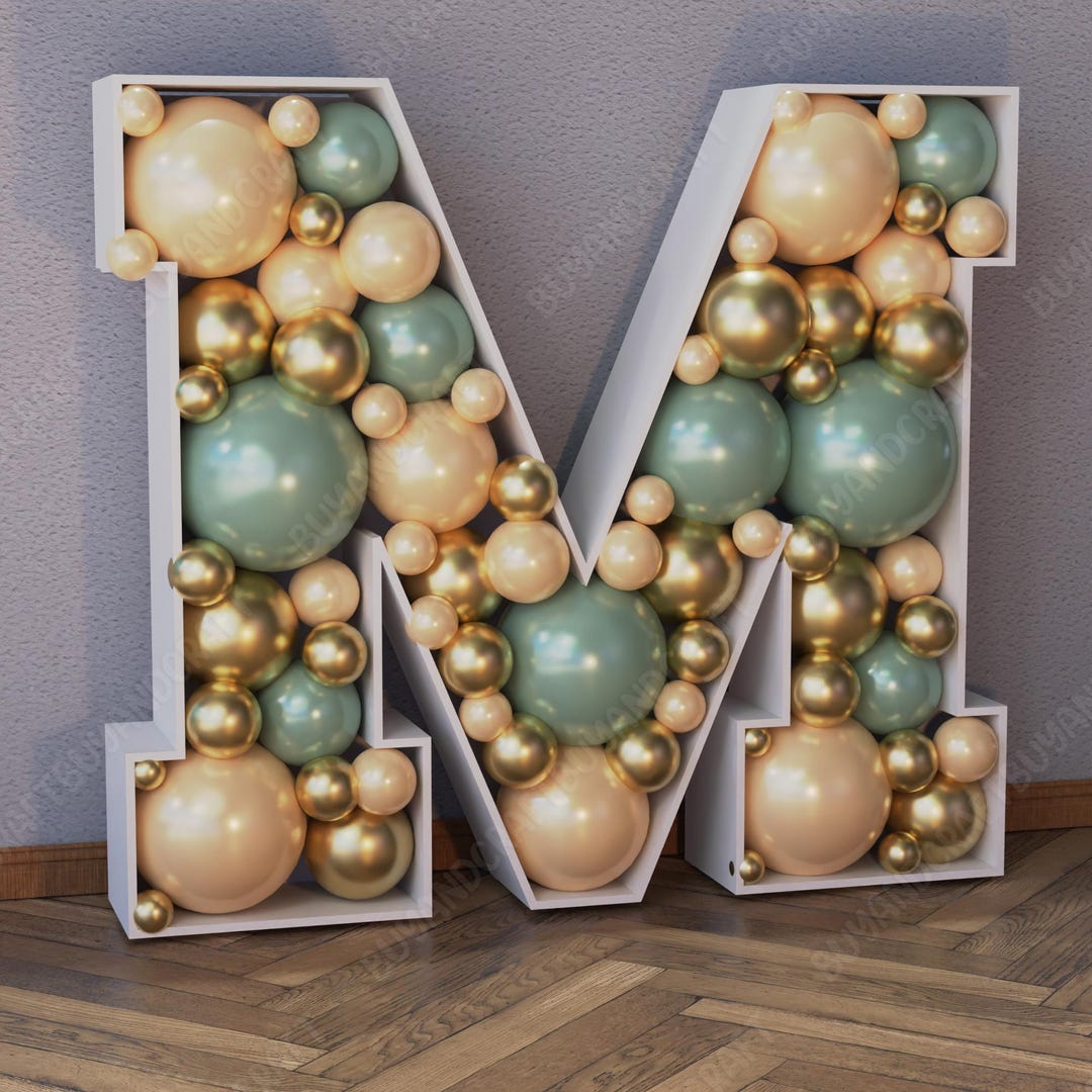 Letters Frame Template, Letters M Printable PDF, 1ft to 7ft Printable ...