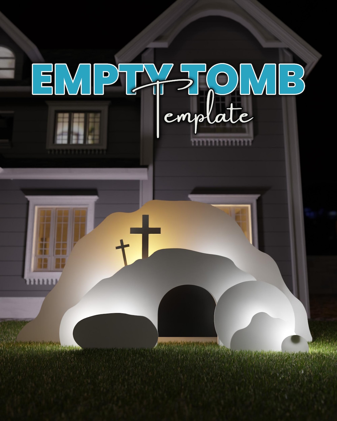 Easter Tomb Template, Empty Tomb Garden Decor - Etsy
