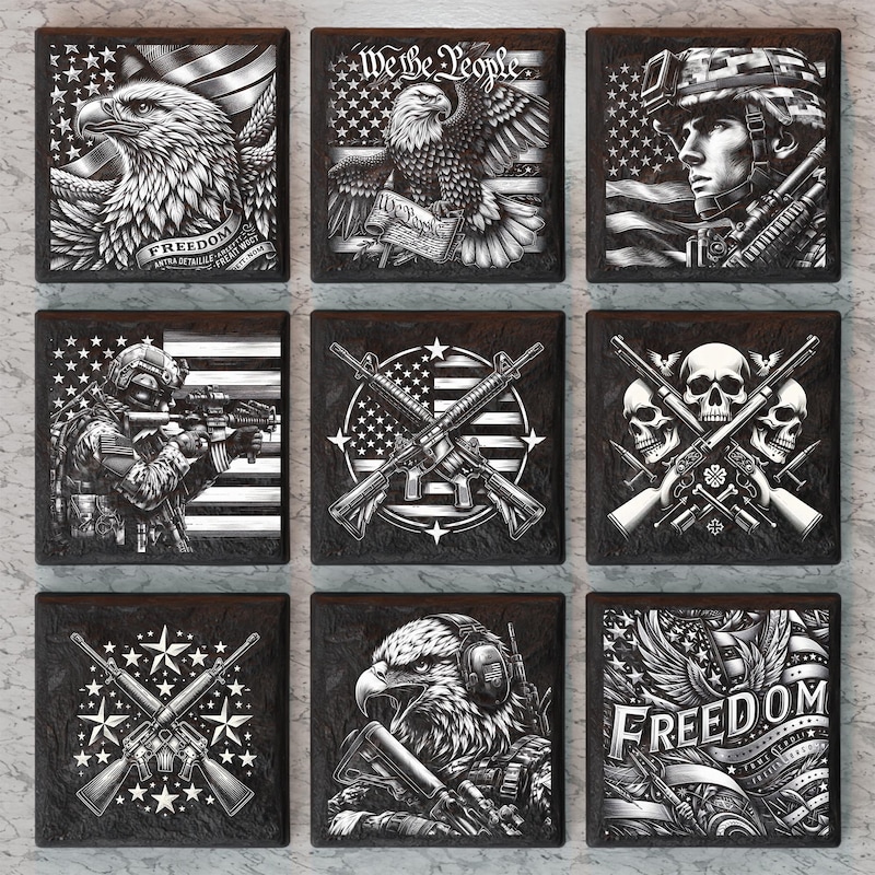Patriot Slate Coasters - Etsy
