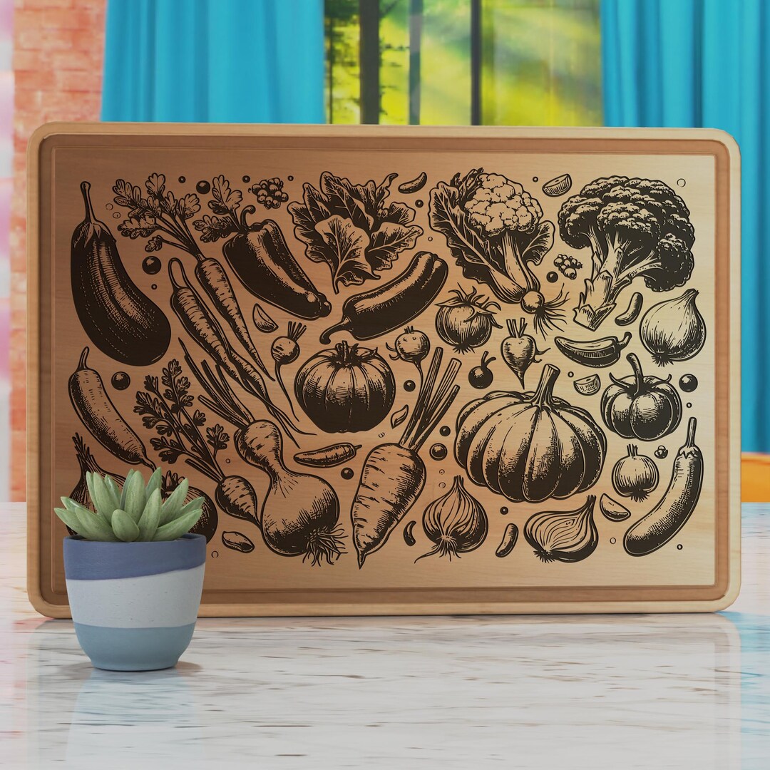 Cutting Board Svg, Vegetables Charcuterie Board Svg, Cutting Board ...