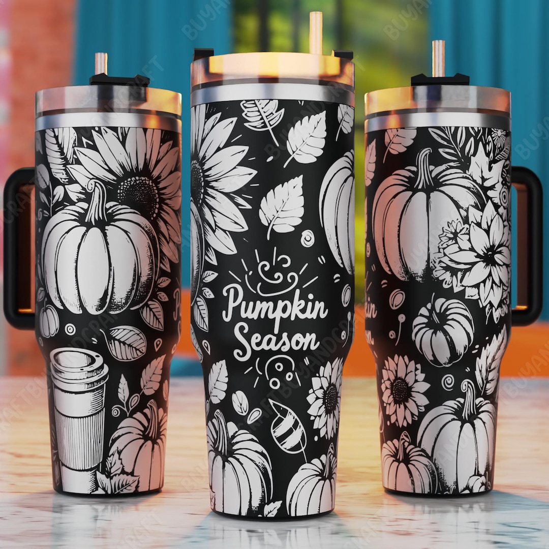 Pumpkin Season 40oz Tumbler Laser Engraving SVG (PDF) - Etsy
