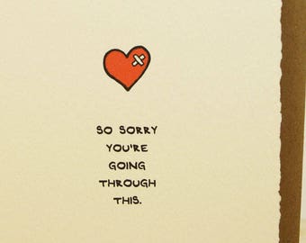 So Sorry You're Going Through This Greeting Card Cute Adorable paper ...
