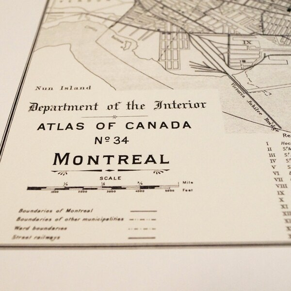 Montreal Map - Etsy Canada