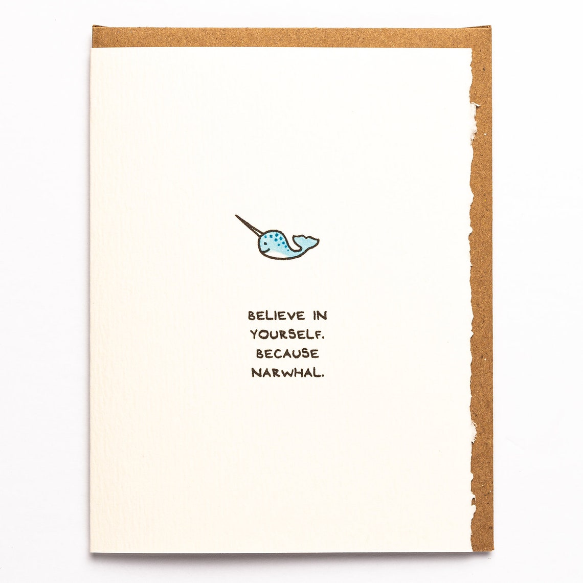 Believe in Yourself. Because Narwhal. Greeting Card Cute Adorable ...