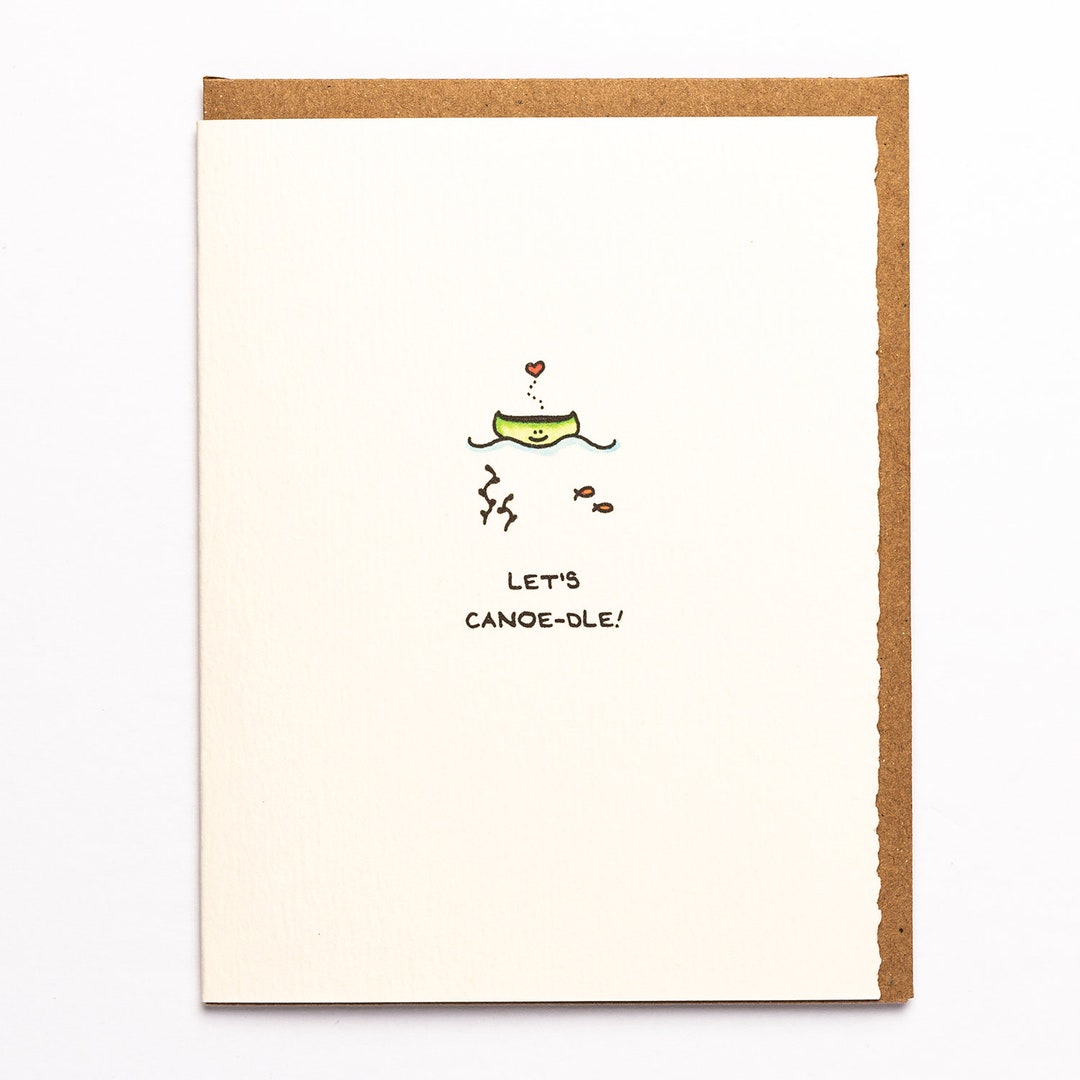 Let's Canoe Dle Cute Card, Made in Canada on Nice Paper. Sweet Canoodle ...