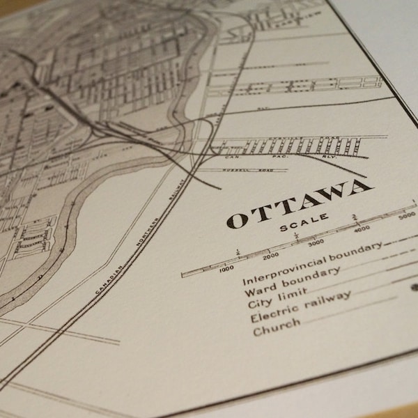 Antique Map of Ottawa - Etsy