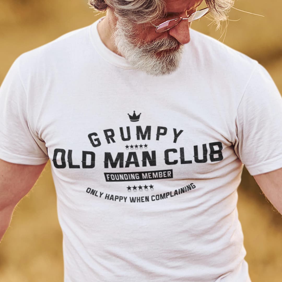 Grumpy Old Man Club, Funny Men's T-shirt, Jumpers & Hoodies for Men, Gifts for Fathers and ...