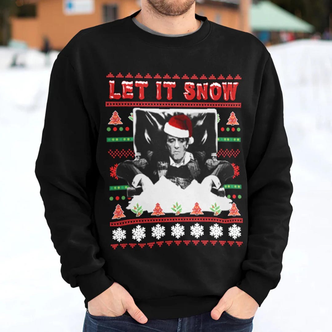 Let It Snow Scarface Christmas Sweatshirt, Christmas T-shirt, Holiday ...