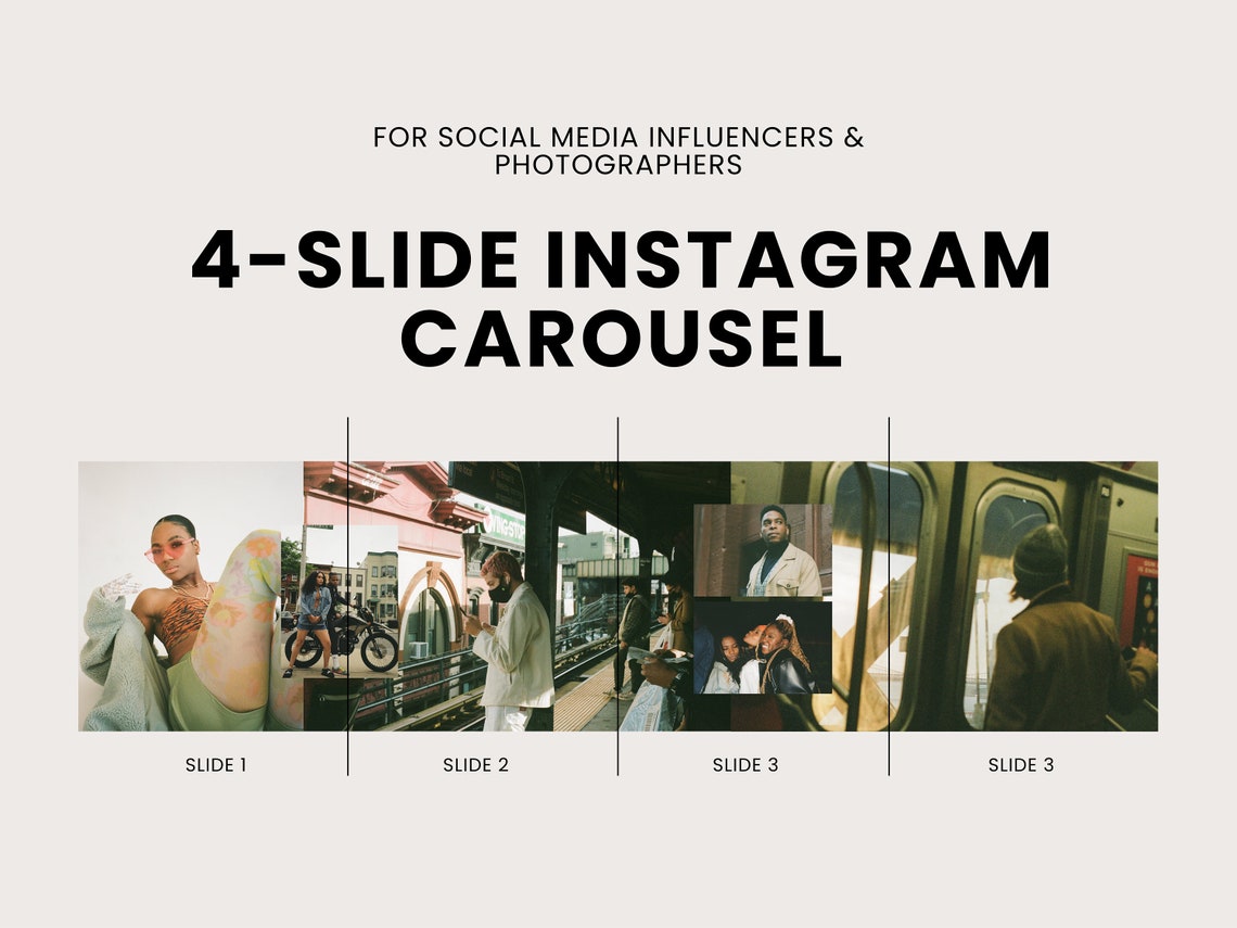 4 Slide Carousel Template | for Social Media Influencers and ...