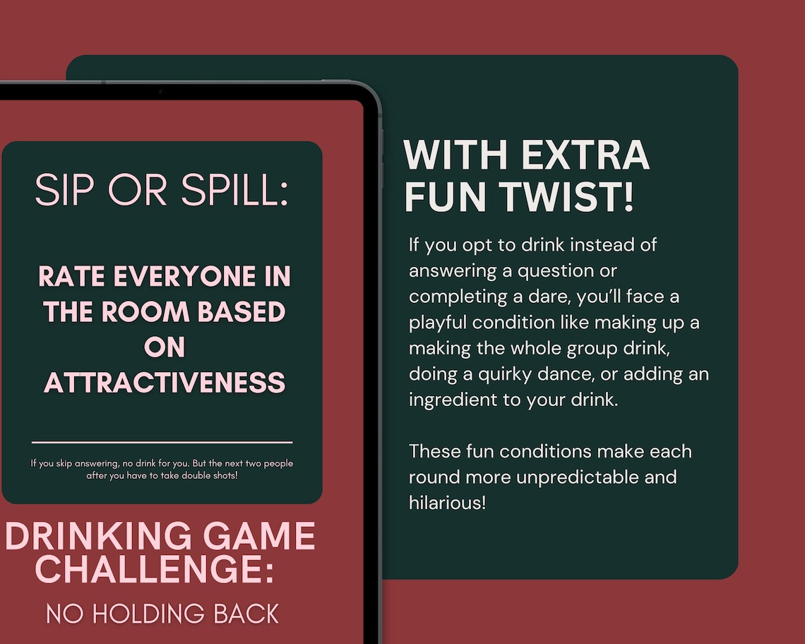 Spit or Spill Drinking Card Game, Truth or Dare Games, Truth or Drink ...