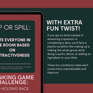 Spit or Spill Drinking Card Game, Truth or Dare Games, Truth or Drink ...