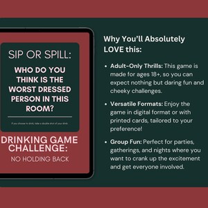 Spit or Spill Drinking Card Game, Truth or Dare Games, Truth or Drink ...