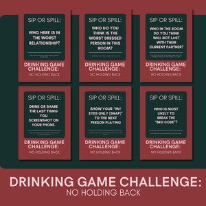 Spit or Spill Drinking Card Game, Truth or Dare Games, Truth or Drink ...