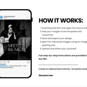 Minimalist Instagram Carousel Template: Black and White, 10 Slides ...