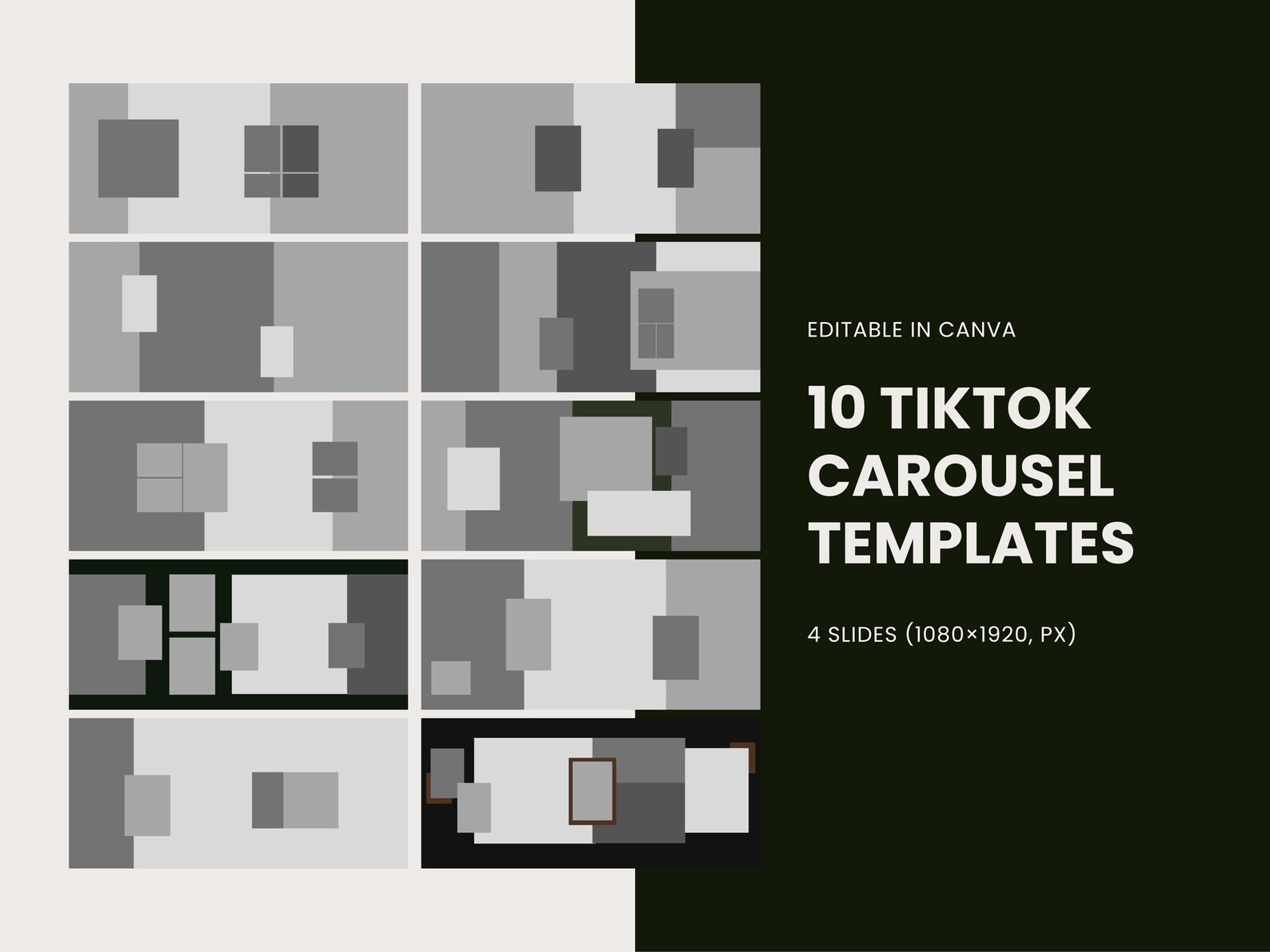Seamless 4-slide Tiktok Carousel Template | Instagram Carousel ...