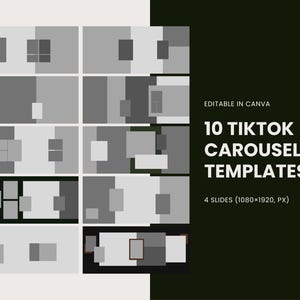 Tiktok Carousel Template: Seamless 4-slide Design (canva) for ...