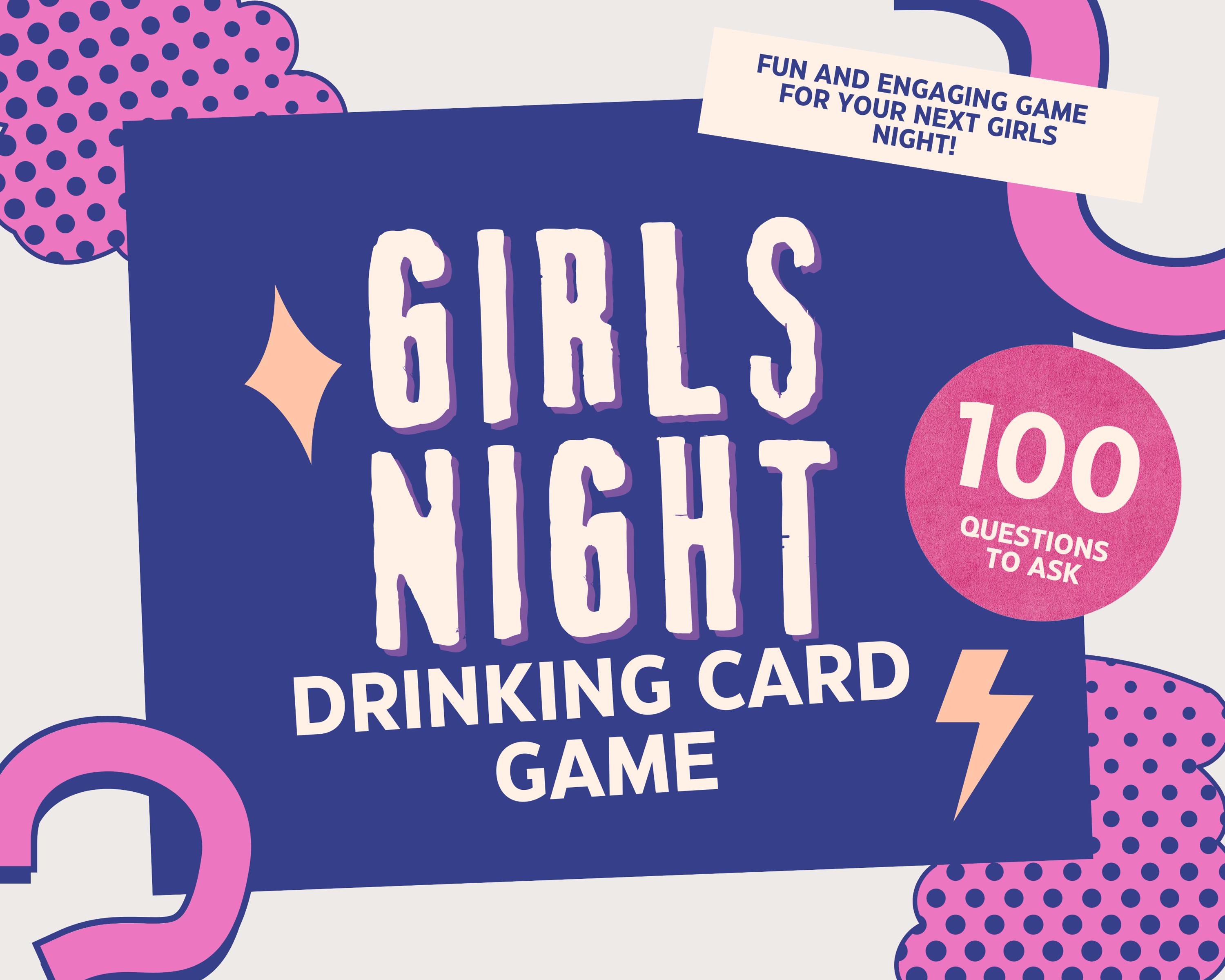 Girl's Drinking Game, Wholesome, Conversation Starter Cards, Drinking ...