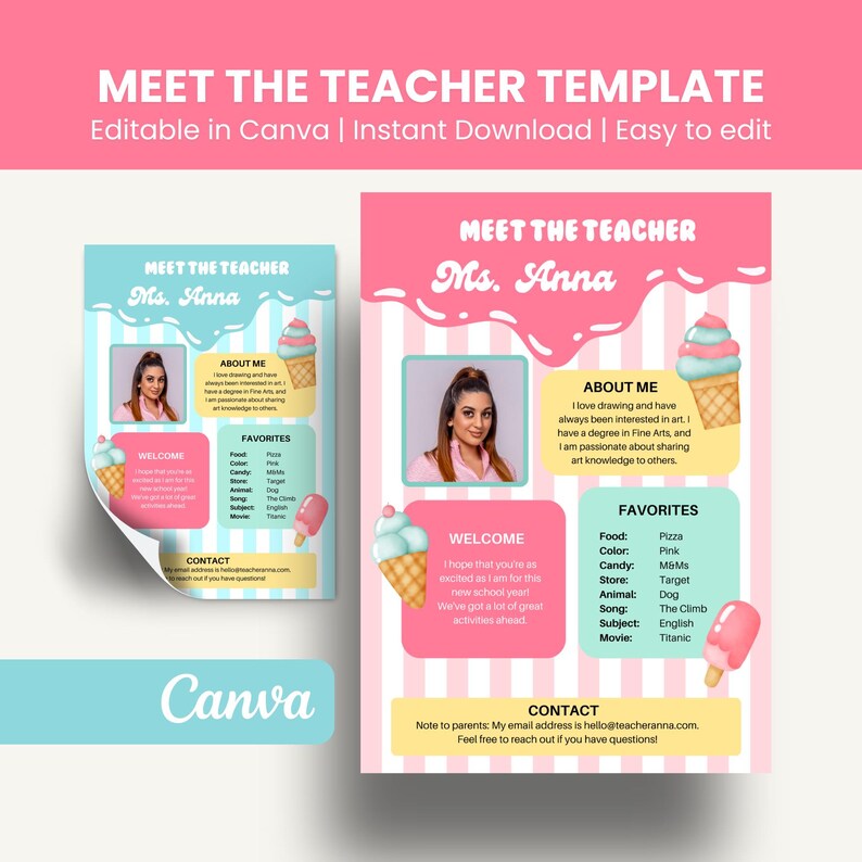 Meet the Teacher Classroom Printable Template, Back to School Flyer ...