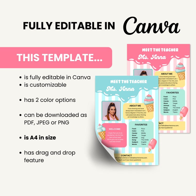 Meet the Teacher Classroom Printable Template, Back to School Flyer ...