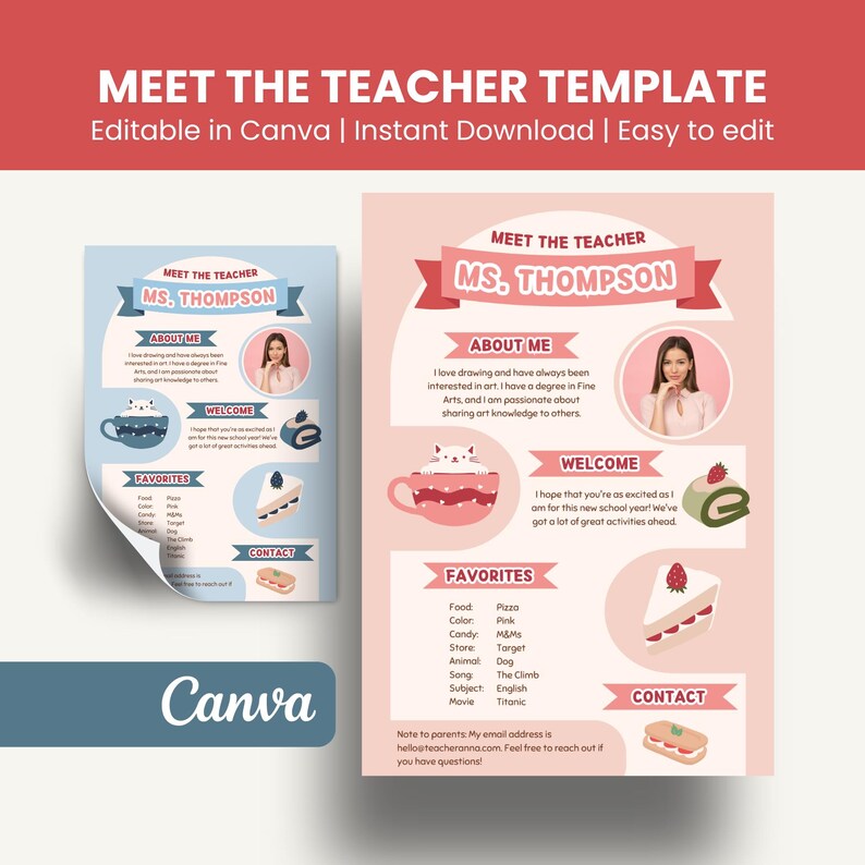 Meet the Teacher Classroom Printable Template, Back to School Flyer ...