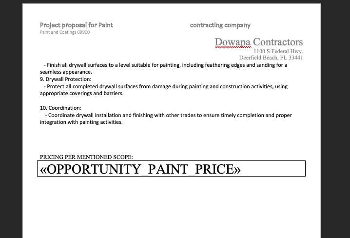 Drywall Scope Proposal Template - Etsy