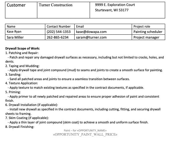 Drywall Scope Proposal Template - Etsy