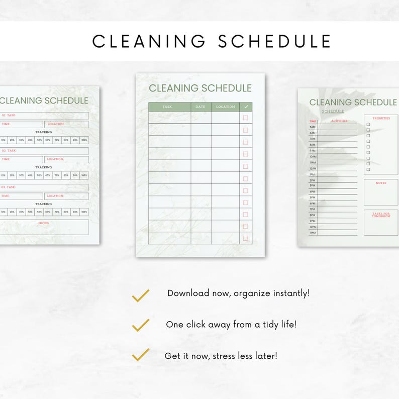 Cleaning Schedule | Weekly Cleaning List | Deep Cleaning ...
