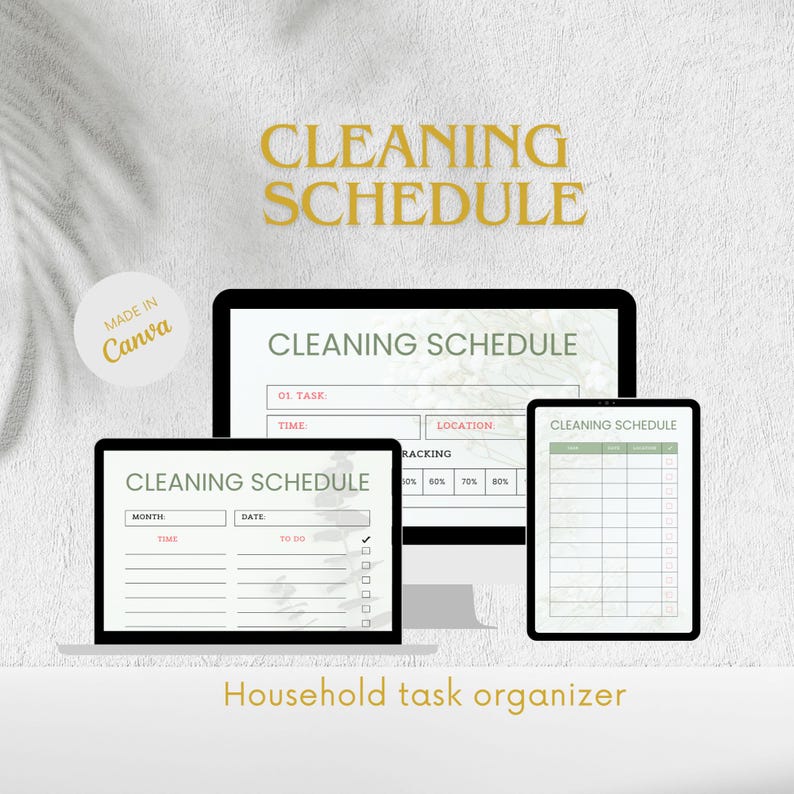 Cleaning Schedule | Weekly Cleaning List | Deep Cleaning ...