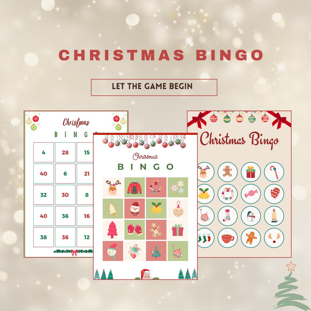 Christmas Bingo Christmas Games Printable Bingo Fun Christmas Kids ...