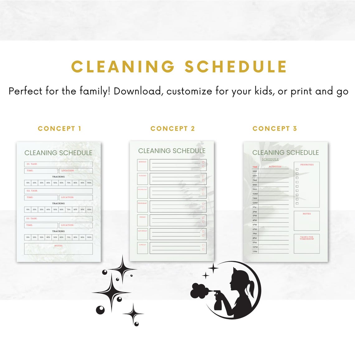 Cleaning Schedule | Weekly Cleaning List | Deep Cleaning ...