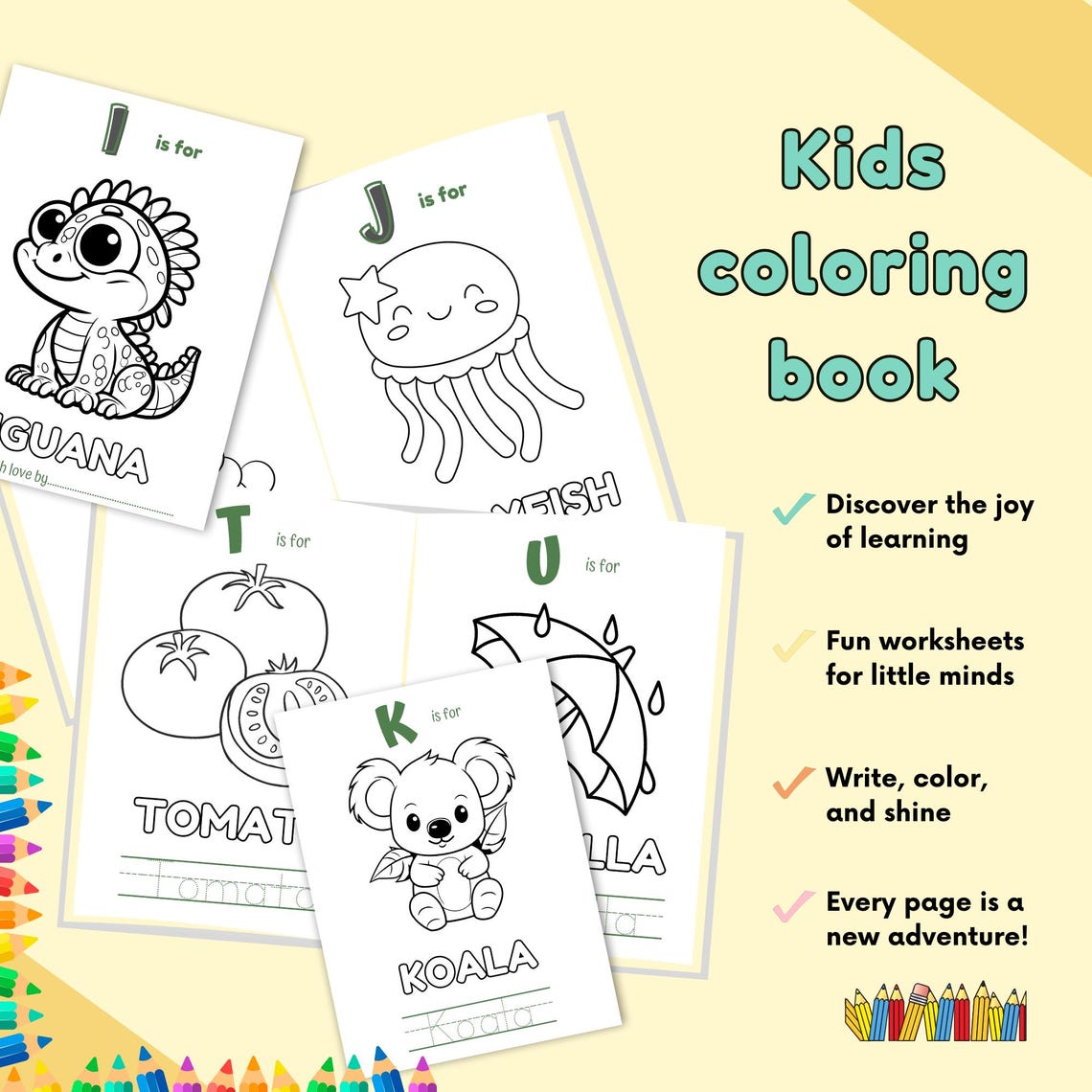 ABC Coloring Book Coloring Pages Baby ABC Book Preschool Worksheets ...