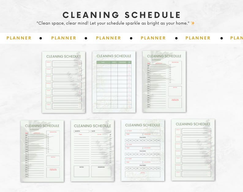 Cleaning Schedule | Weekly Cleaning List | Deep Cleaning ...