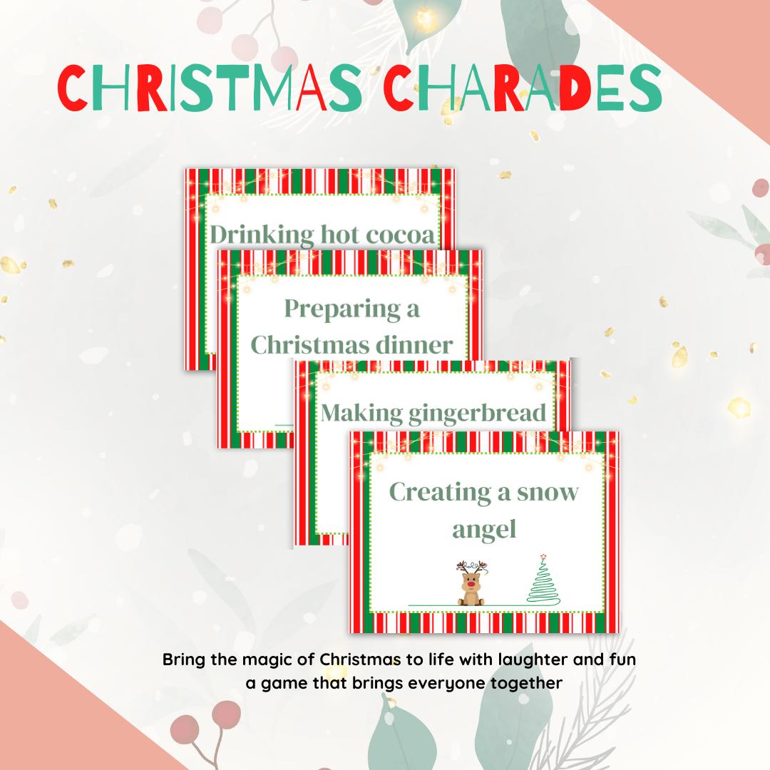 Christmas Charades Christmas Game Christmas Party Christmas Printable ...