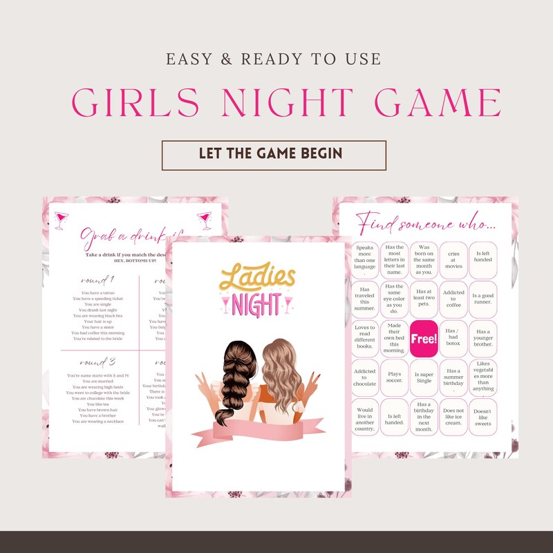 Girls Night Games - Etsy
