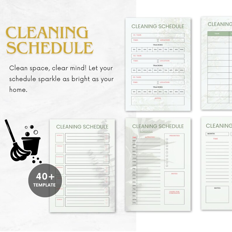 Cleaning Schedule | Weekly Cleaning List | Deep Cleaning ...