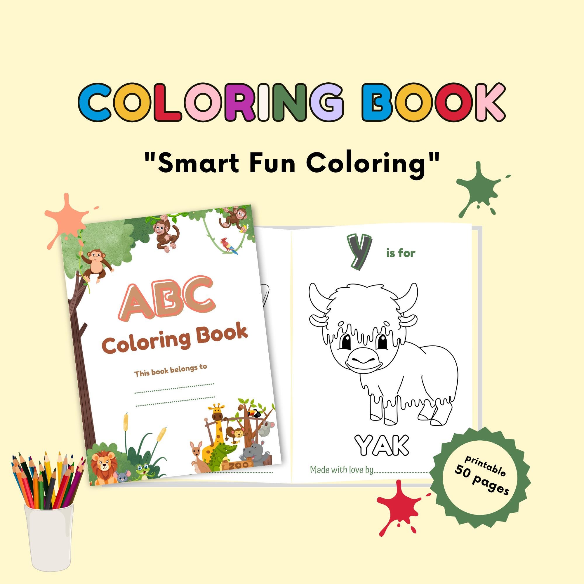 ABC Coloring Book Coloring Pages Baby ABC Book Preschool Worksheets ...