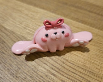 Cute Pig With Party Hat Clay Figure Desk Friend Buddy Pig Pink Desk ...