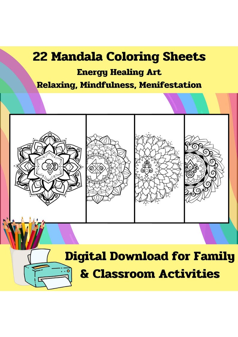 22 Unique Mandala Coloring Pages for Mindfulness. Energy Boosting ...