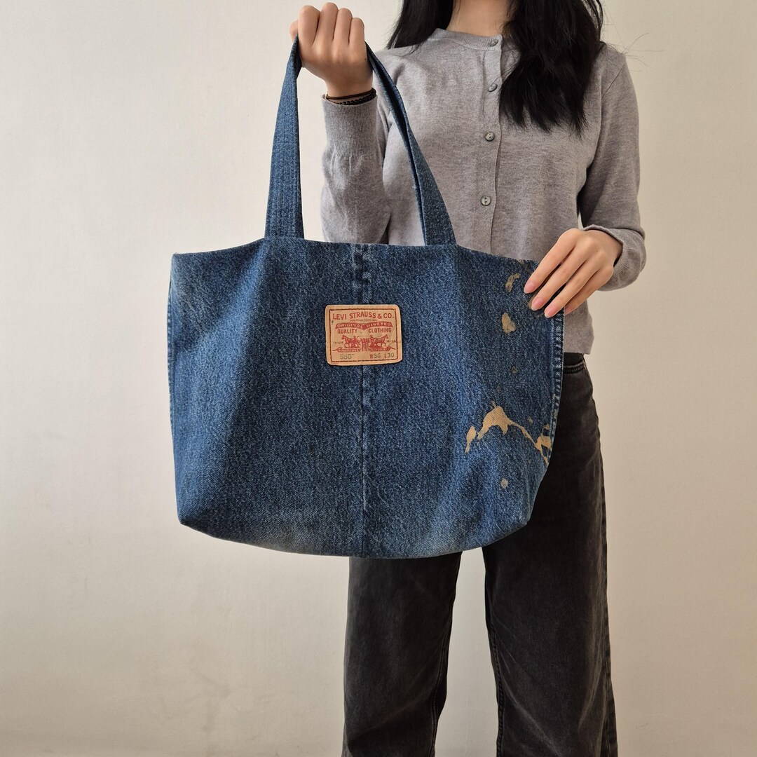 Oversizebag Jeans Bag Denim Bag Shopping Travel Jeans Bag Large Denim ...