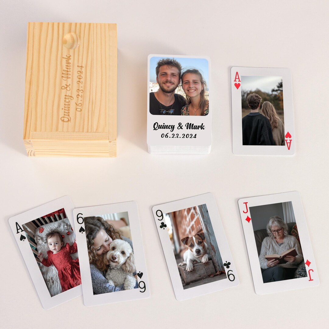 Custom Deck of Playing Cards With Box, Playing Cards, Personalized ...