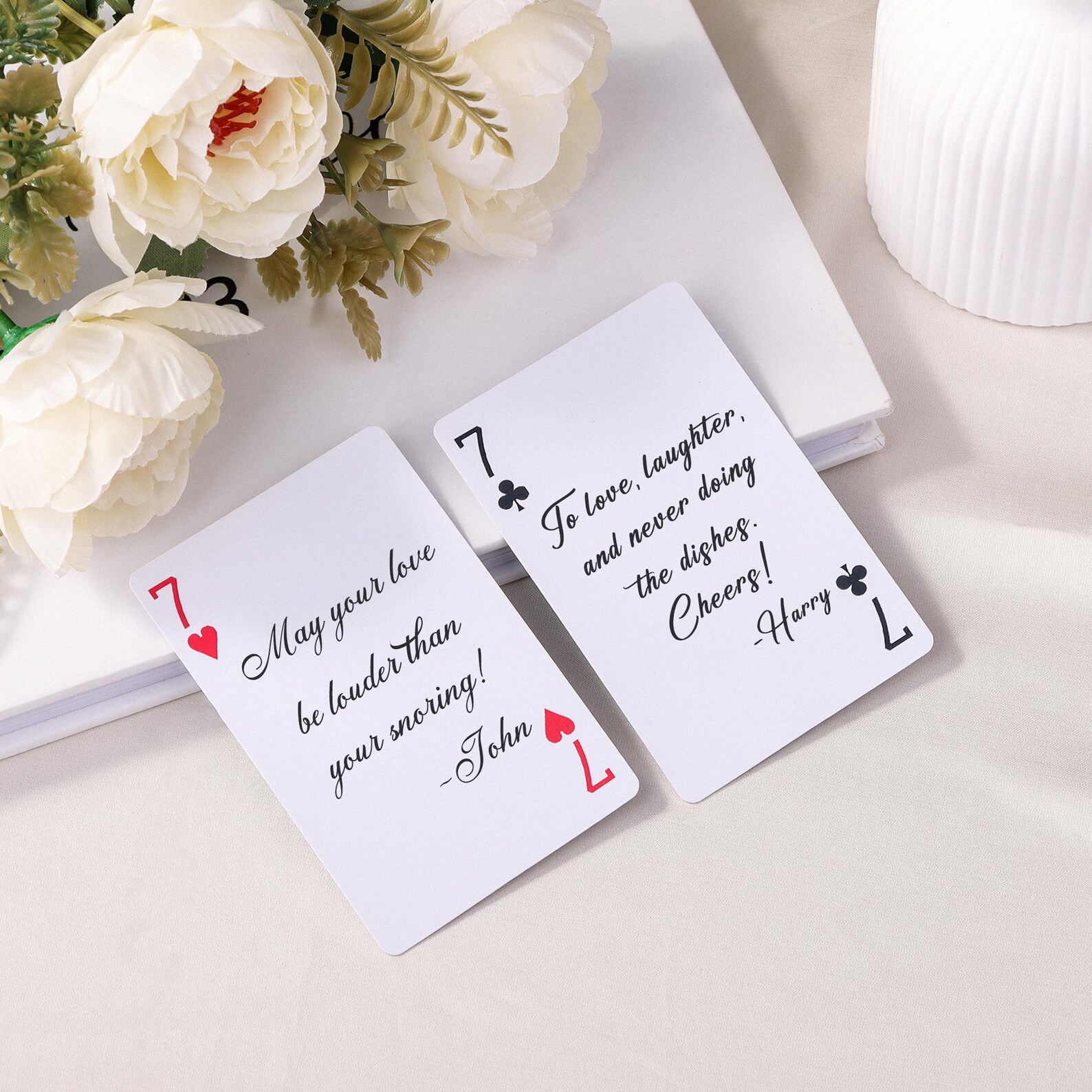 Personalized Playing Cards Guest Book Alternative, Wedding Table Decor ...