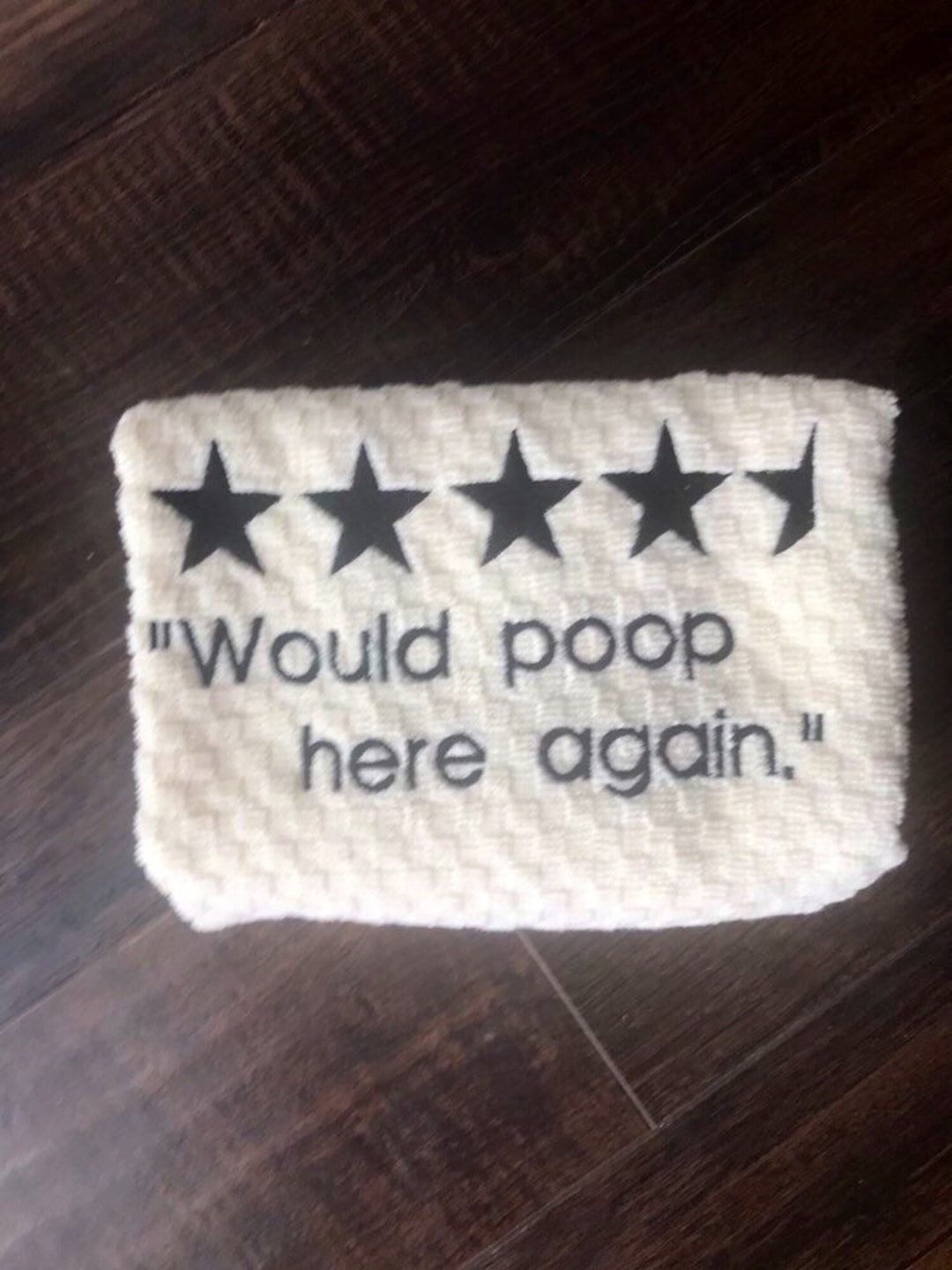 Would Poop Here, Decorative Hand Towel for Bathroom, Funny Half Bath ...