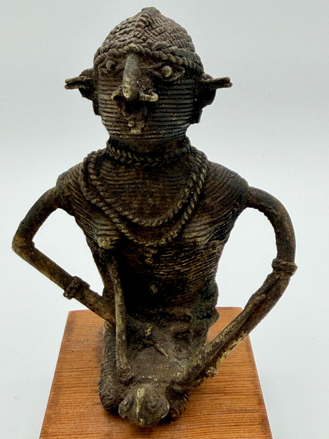 Brass Dhokra Sculpture Figure of Mother & Child From India, Vintage ...