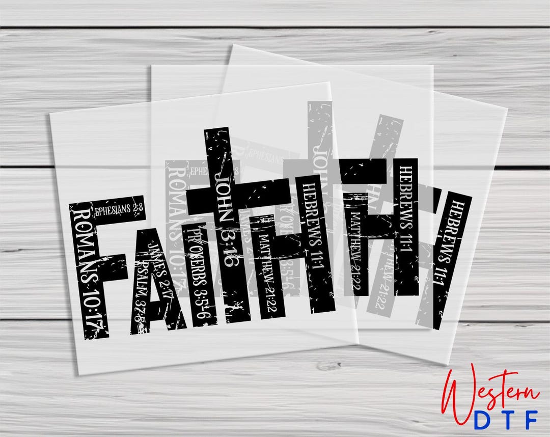Faith Bible Verse DTF Heat Transfer: Christian Quotes - Etsy