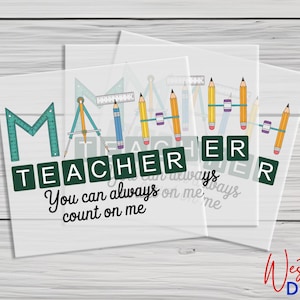 You Can Count on Me Math Teacher Ready for Press, Funny Math Teacher ...