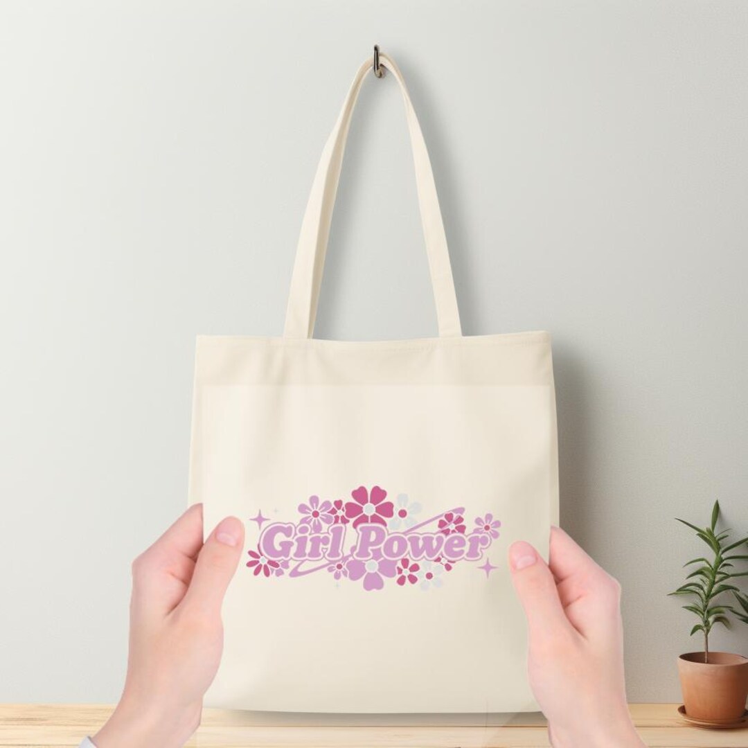 Floral Feminine Heat Transfer Decal, Girl Power Iron on Transfer, Women ...