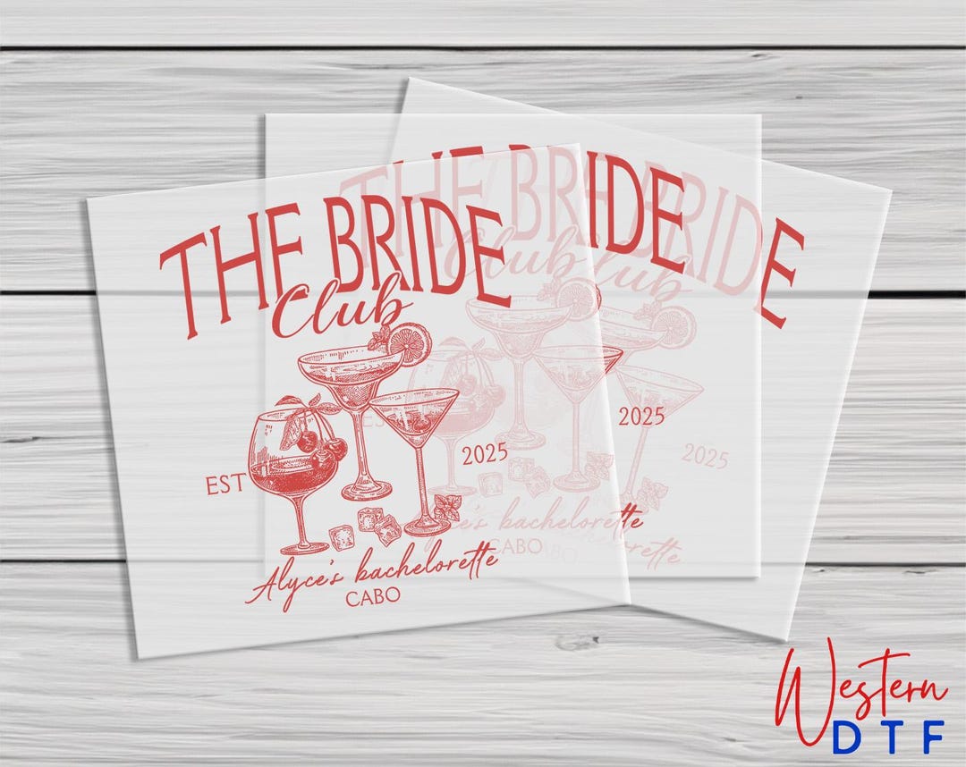 Custom Bachelorette Iron-on Transfer: the Bride Club Decal - Etsy