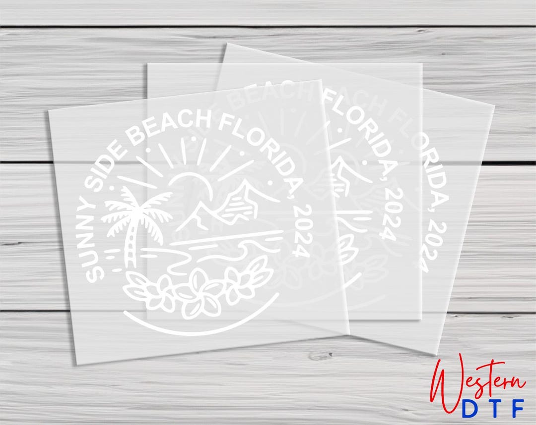 Custom Beach Club Heat Transfer Decal: Personalized Iron-on Vinyl - Etsy